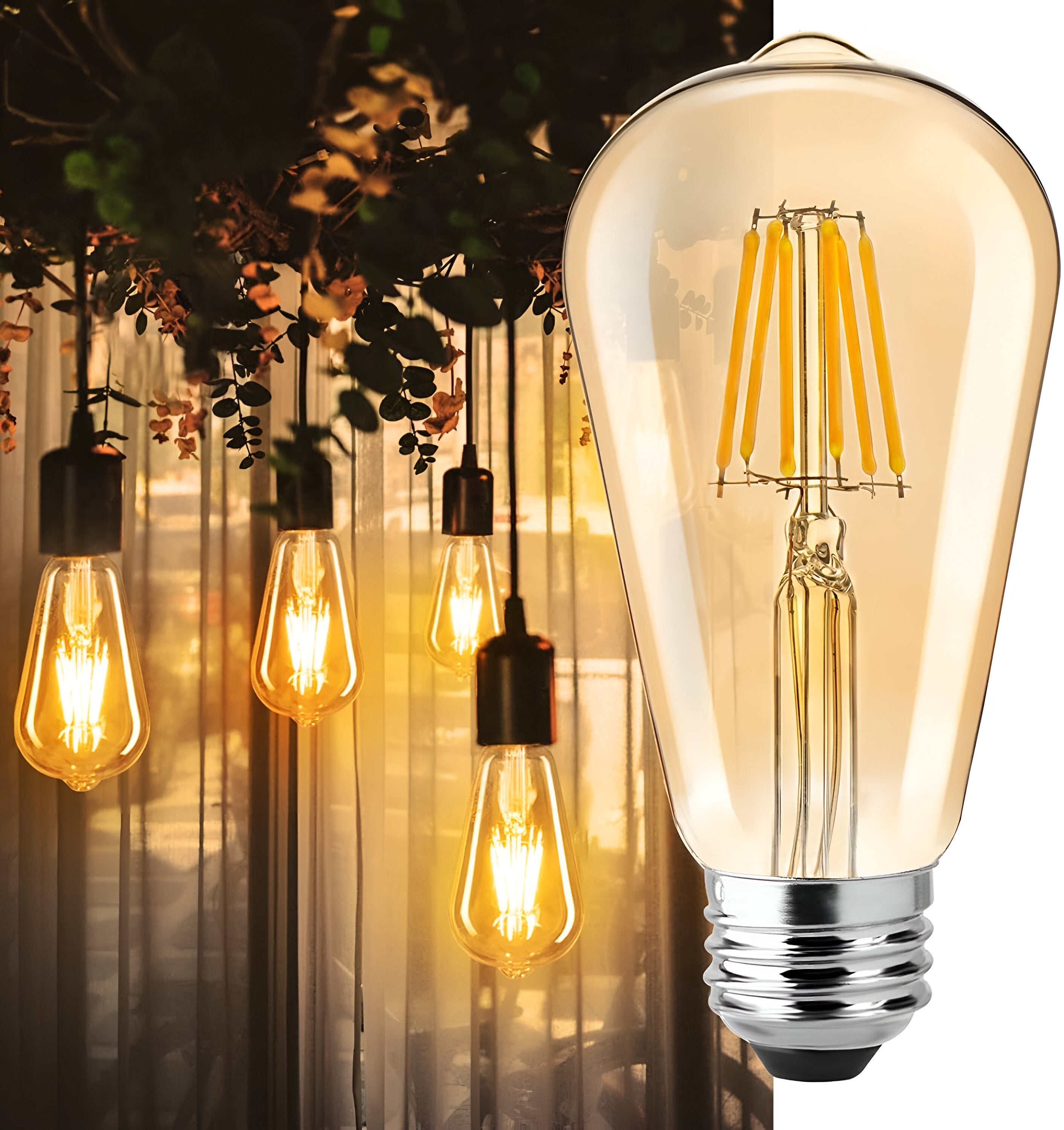 Retro Edison LED Filament Glass Bulb 4W – DDOT
