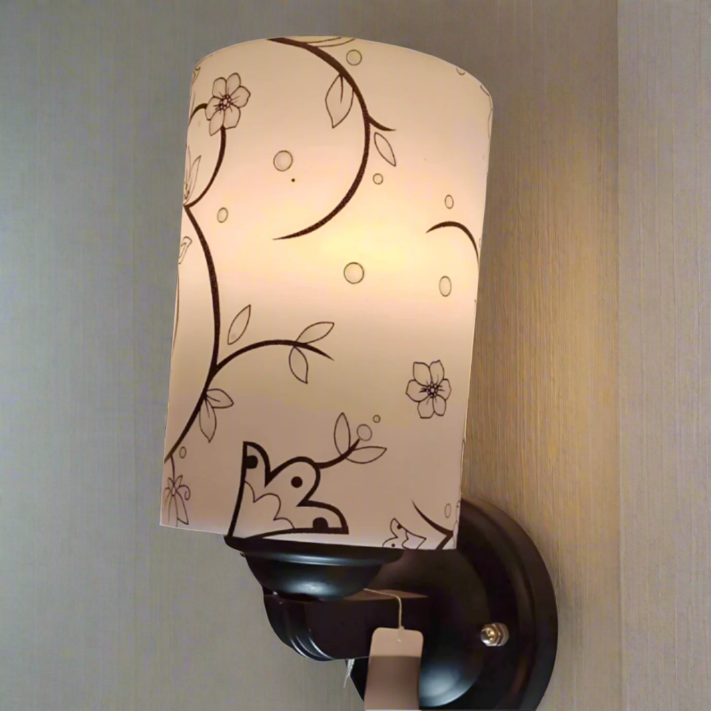 Elegant Black Floral Wall Night Lamp - Stylish and Sophisticated ...