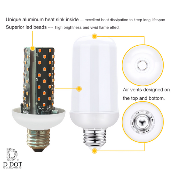 LED Flame Effect Light Bulbs - 4 Modes with Upside Down Effect for Atm ...