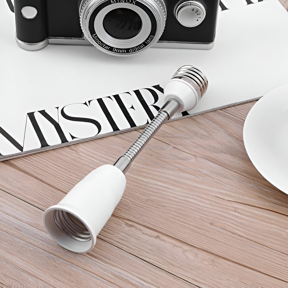 E27 to E27 Light Socket Extender Lamp Bulb Adapter Flexible Extension ...